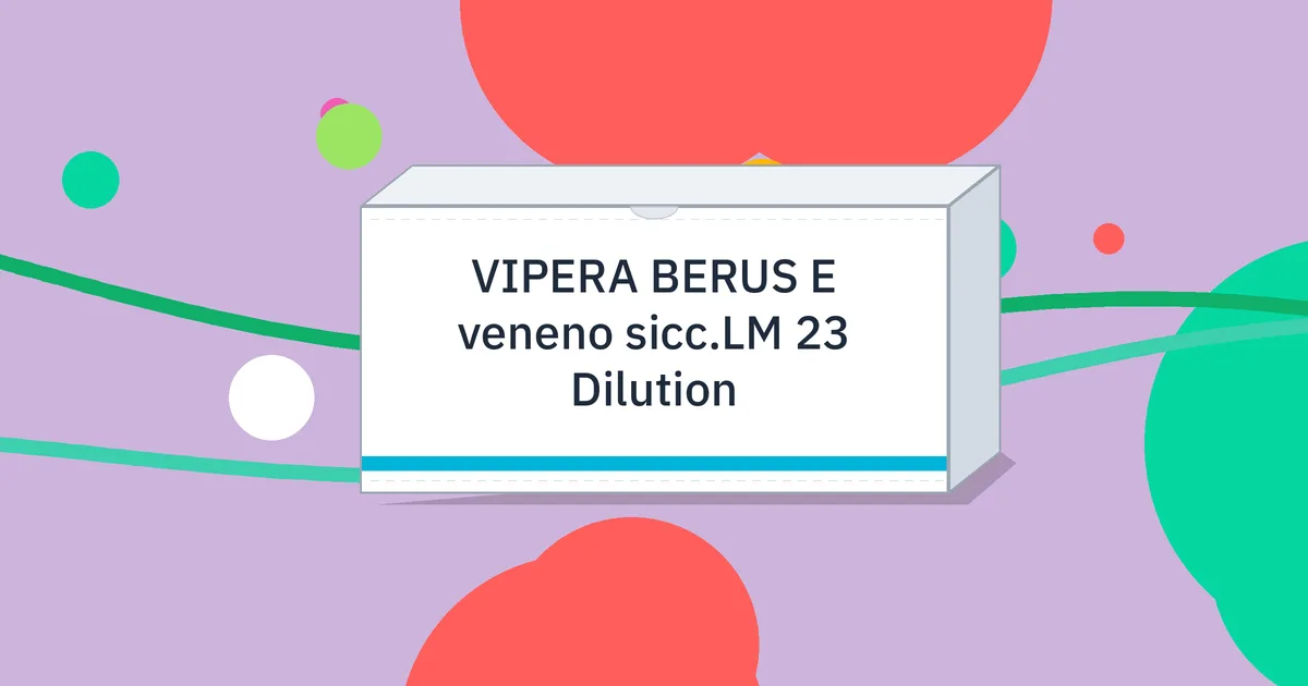 Symbolbild: Packung mit der Aufschrift VIPERA BERUS E veneno sicc.LM 23 Dilution (PZN 13277269) – Verfügbarkeit und Bezug in Apotheken in Frankfurt am Main