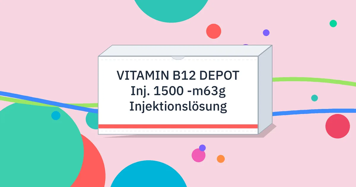 Symbolbild: Packung mit der Aufschrift VITAMIN B12 DEPOT Inj. 1500 -m63g Injektionslösung (PZN 07568695) – Verfügbarkeit und Bezug in Apotheken in Frankfurt am Main