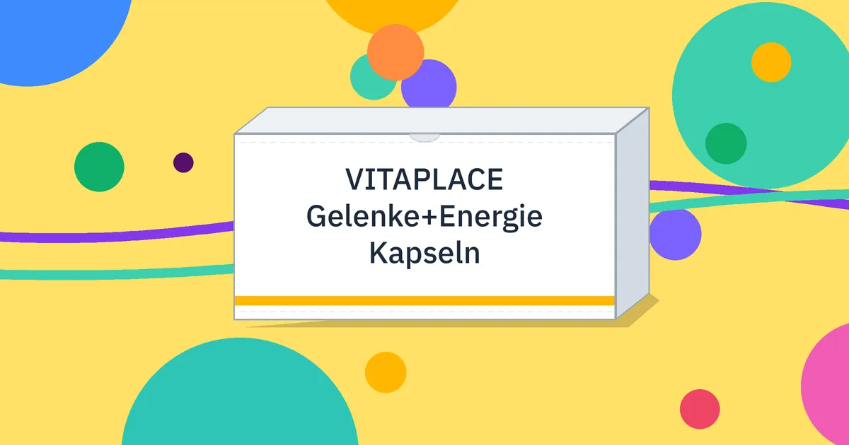 Symbolbild: Packung mit der Aufschrift VITAPLACE Gelenke+Energie Kapseln (PZN 13817702) – Verfügbarkeit und Bezug in Apotheken in Frankfurt am Main