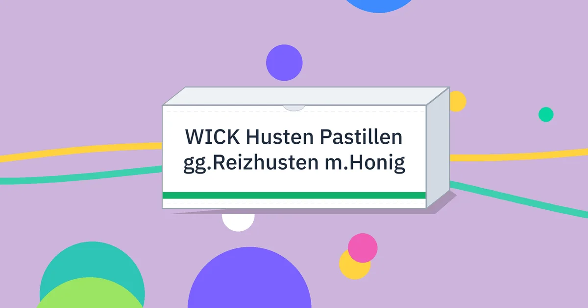 Symbolbild: Packung mit der Aufschrift WICK Husten Pastillen gg.Reizhusten m.Honig (PZN 00811595) – Verfügbarkeit und Bezug in Apotheken in Frankfurt am Main