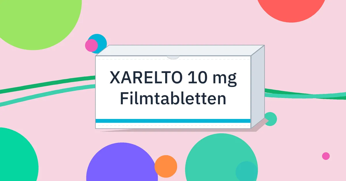 Symbolbild: Packung mit der Aufschrift XARELTO 10 mg Filmtabletten (PZN 20312552) – Verfügbarkeit und Bezug in Apotheken in Frankfurt am Main