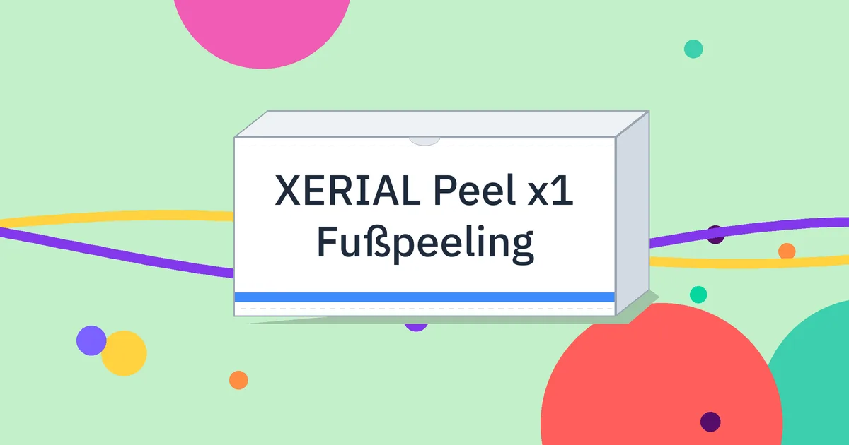 Symbolbild: Packung mit der Aufschrift XERIAL Peel x1 Fußpeeling (PZN 20788792) – Verfügbarkeit und Bezug in Apotheken in Frankfurt am Main