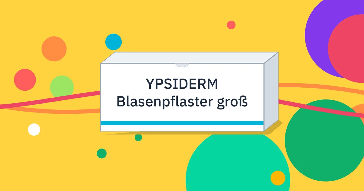 Symbolbild: Packung mit der Aufschrift YPSIDERM Blasenpflaster groß (PZN 12603212) – Verfügbarkeit und Bezug in Apotheken in Frankfurt am Main