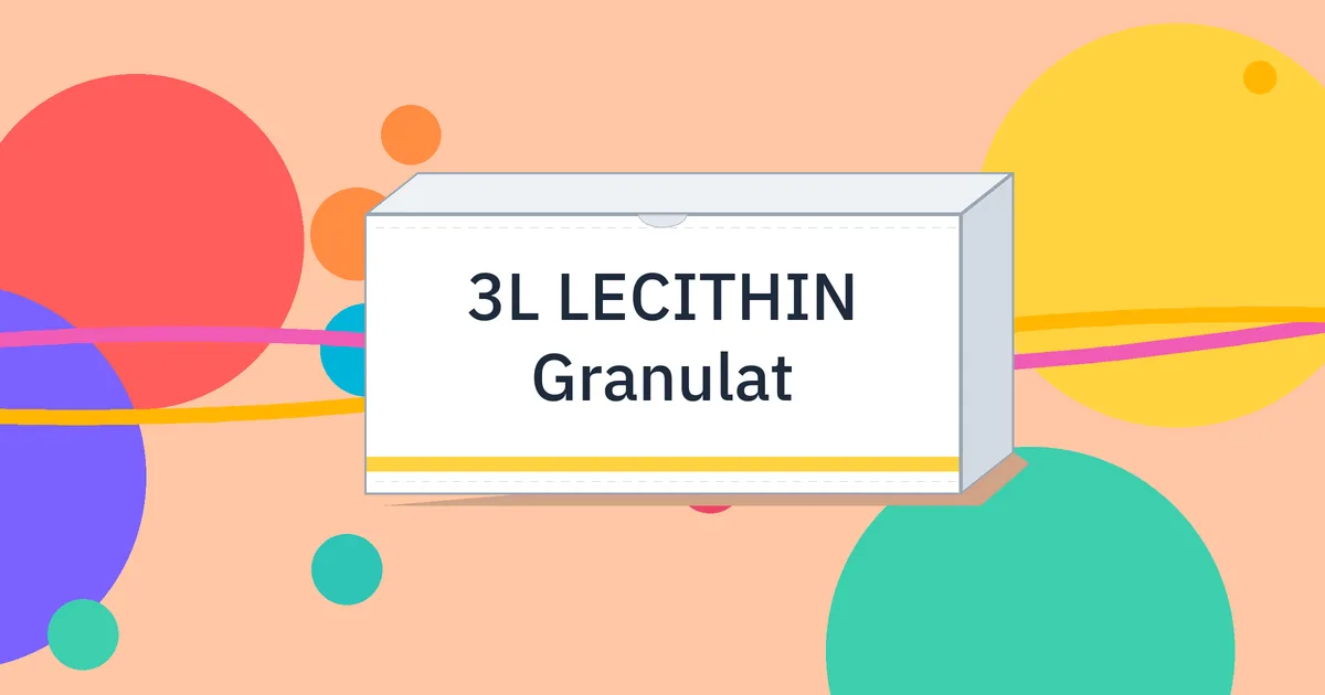 Symbolbild: Packung mit der Aufschrift 3L LECITHIN Granulat (PZN 00692707) – Verfügbarkeit und Bezug in Apotheken in Frankfurt am Main