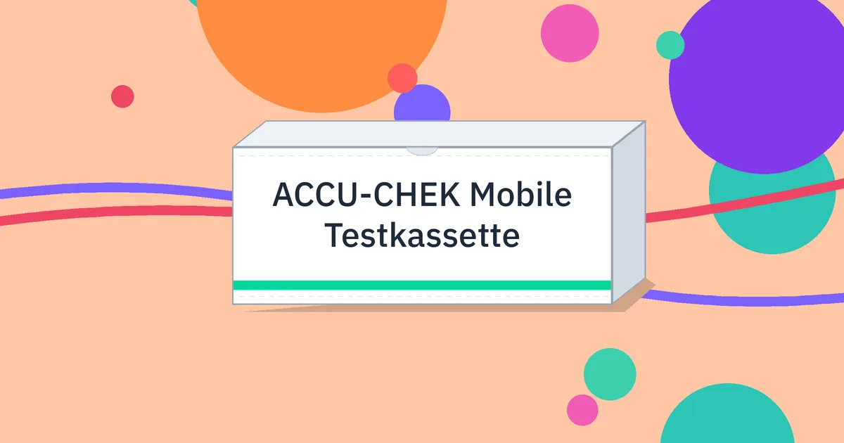 Symbolbild: Packung mit der Aufschrift ACCU-CHEK Mobile Testkassette (PZN 11228433) – Verfügbarkeit und Bezug in Apotheken in Frankfurt am Main