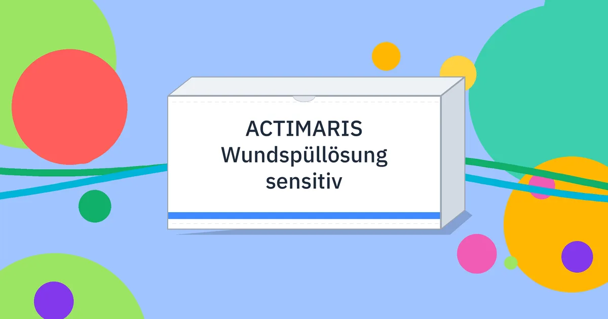 Symbolbild: Packung mit der Aufschrift ACTIMARIS Wundspüllösung sensitiv (PZN 19289210) – Verfügbarkeit und Bezug in Apotheken in Frankfurt am Main
