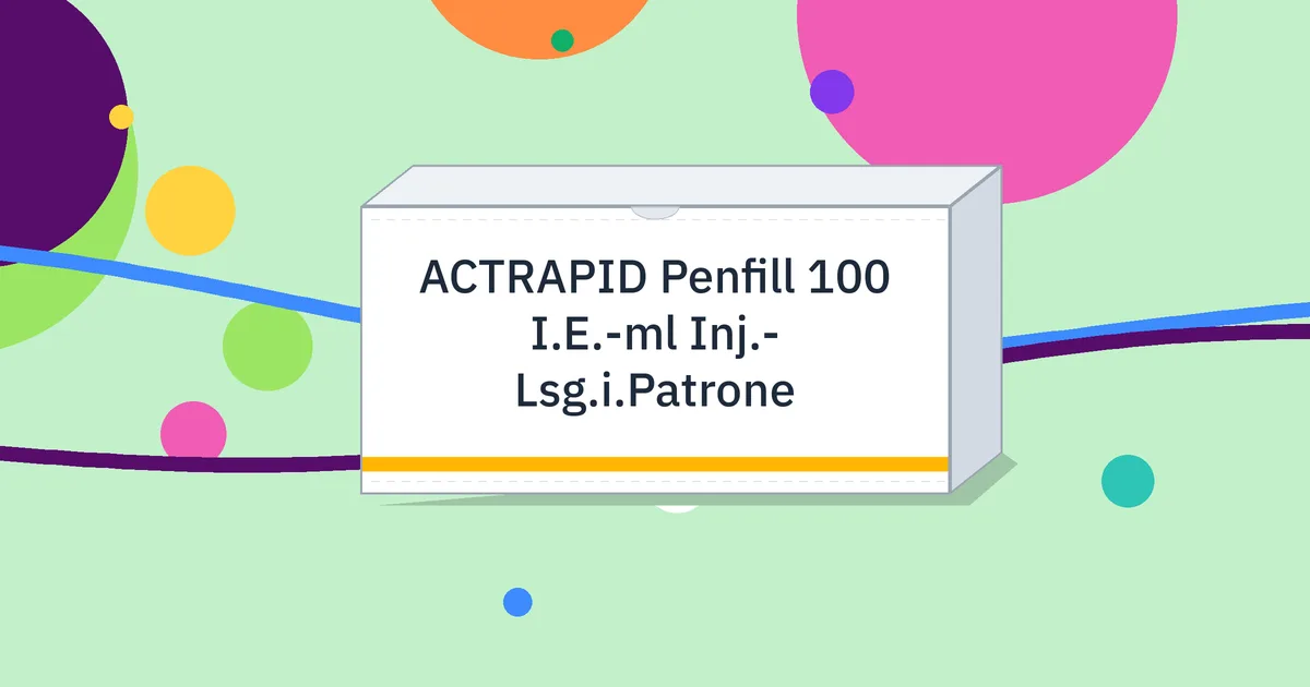 Symbolbild: Packung mit der Aufschrift ACTRAPID Penfill 100 I.E.-ml Inj.-Lsg.i.Patrone (PZN 03743210) – Verfügbarkeit und Bezug in Apotheken in Frankfurt am Main