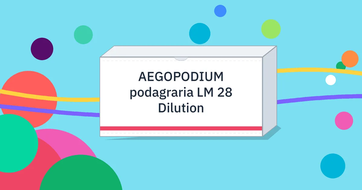 Symbolbild: Packung mit der Aufschrift AEGOPODIUM podagraria LM 28 Dilution (PZN 13298627) – Verfügbarkeit und Bezug in Apotheken in Frankfurt am Main
