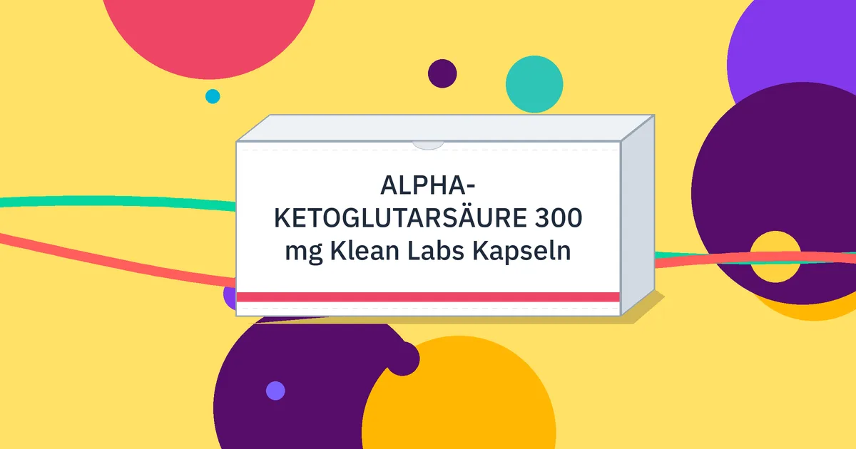 Symbolbild: Packung mit der Aufschrift ALPHA-KETOGLUTARSÄURE 300 mg Klean Labs Kapseln (PZN 20225497) – Verfügbarkeit und Bezug in Apotheken in Frankfurt am Main