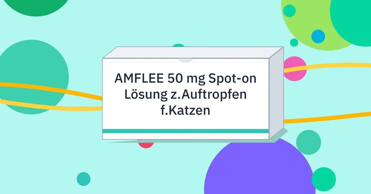 Symbolbild: Packung mit der Aufschrift AMFLEE 50 mg Spot-on Lösung z.Auftropfen f.Katzen (PZN 11099757) – Verfügbarkeit und Bezug in Apotheken in Frankfurt am Main