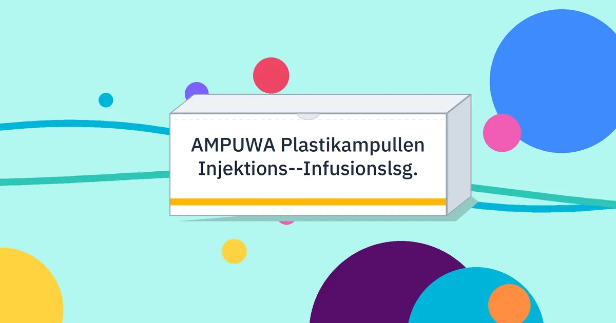 Symbolbild: Packung mit der Aufschrift AMPUWA Plastikampullen Injektions--Infusionslsg. (PZN 06605508) – Verfügbarkeit und Bezug in Apotheken in Frankfurt am Main