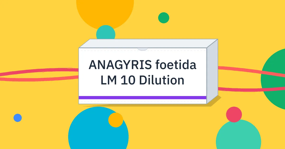Symbolbild: Packung mit der Aufschrift ANAGYRIS foetida LM 10 Dilution (PZN 13328311) – Verfügbarkeit und Bezug in Apotheken in Frankfurt am Main