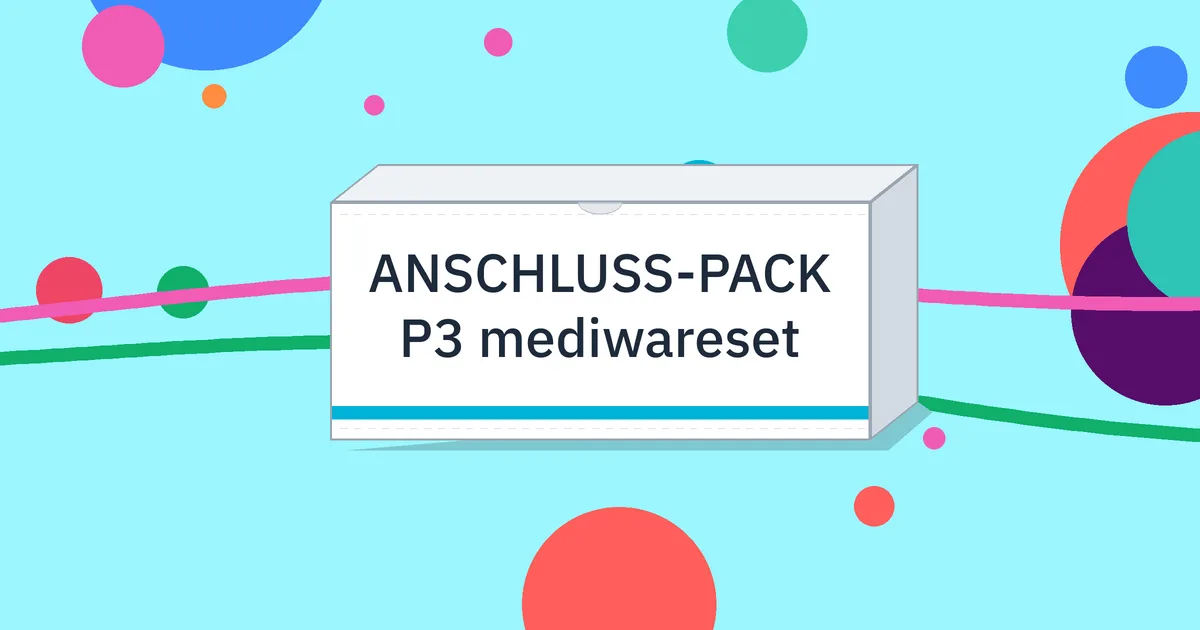 Symbolbild: Packung mit der Aufschrift ANSCHLUSS-PACK P3 mediwareset (PZN 17601123) – Verfügbarkeit und Bezug in Apotheken in Frankfurt am Main