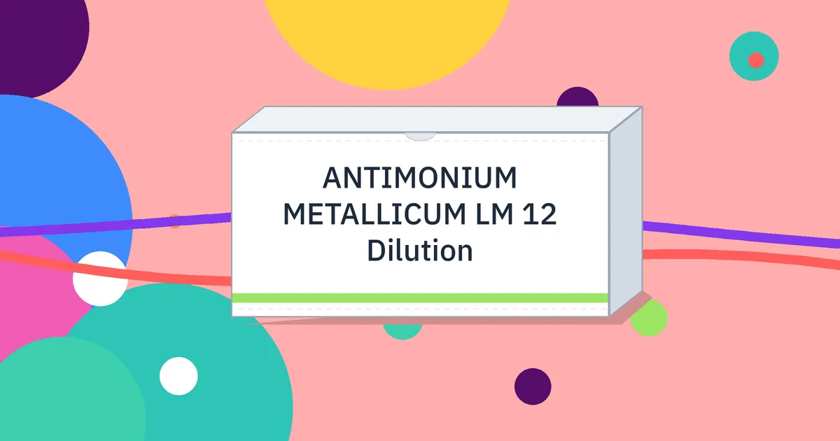 Symbolbild: Packung mit der Aufschrift ANTIMONIUM METALLICUM LM 12 Dilution (PZN 13373406) – Verfügbarkeit und Bezug in Apotheken in Frankfurt am Main