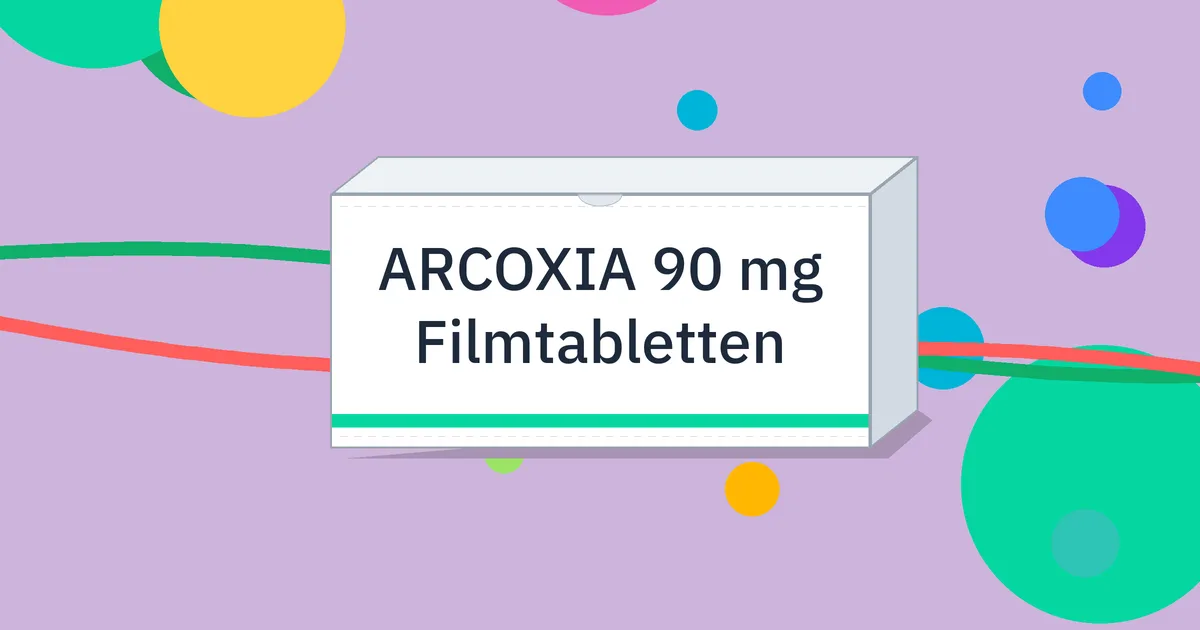 Symbolbild: Packung mit der Aufschrift ARCOXIA 90 mg Filmtabletten (PZN 02850056) – Verfügbarkeit und Bezug in Apotheken in Frankfurt am Main