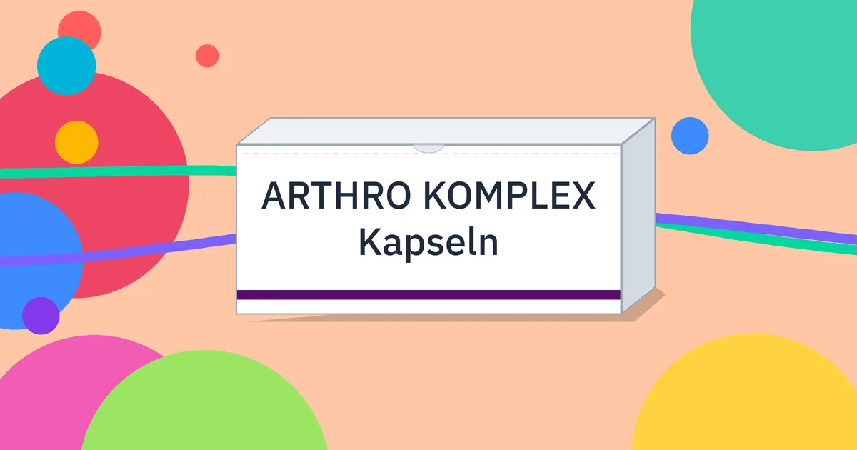 Symbolbild: Packung mit der Aufschrift ARTHRO KOMPLEX Kapseln (PZN 18054232) – Verfügbarkeit und Bezug in Apotheken in Frankfurt am Main