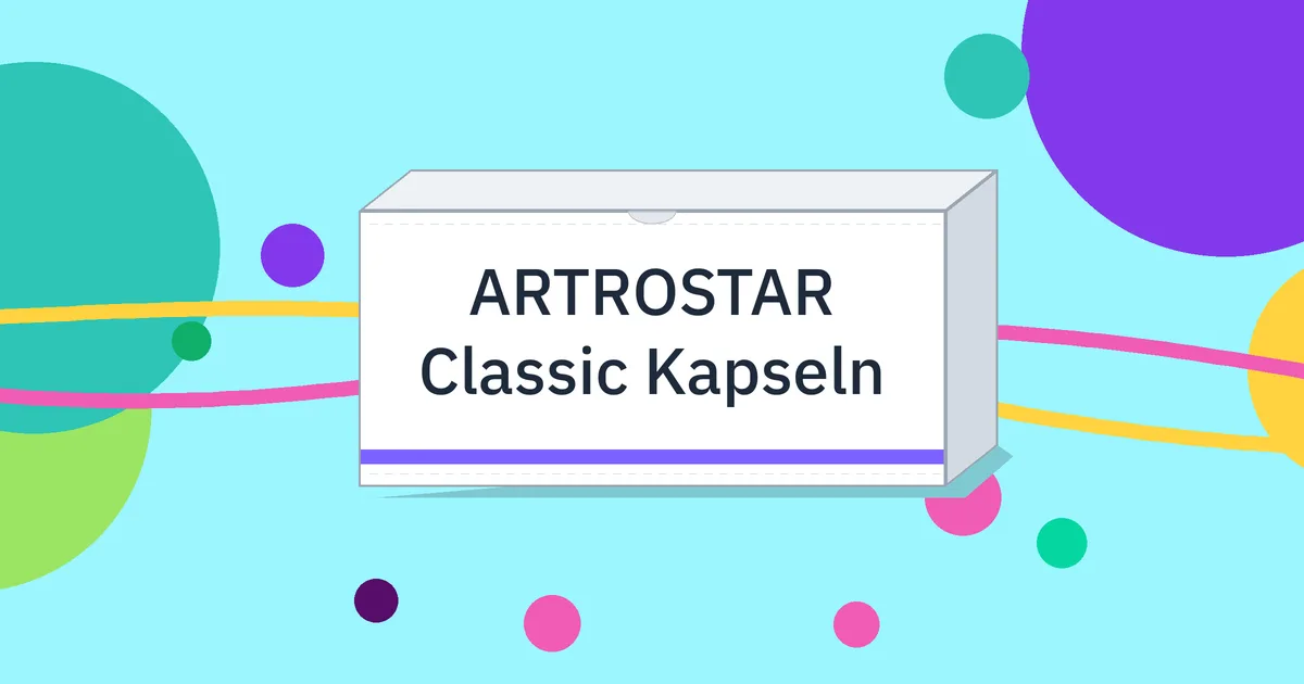 Symbolbild: Packung mit der Aufschrift ARTROSTAR Classic Kapseln (PZN 05508157) – Verfügbarkeit und Bezug in Apotheken in Frankfurt am Main