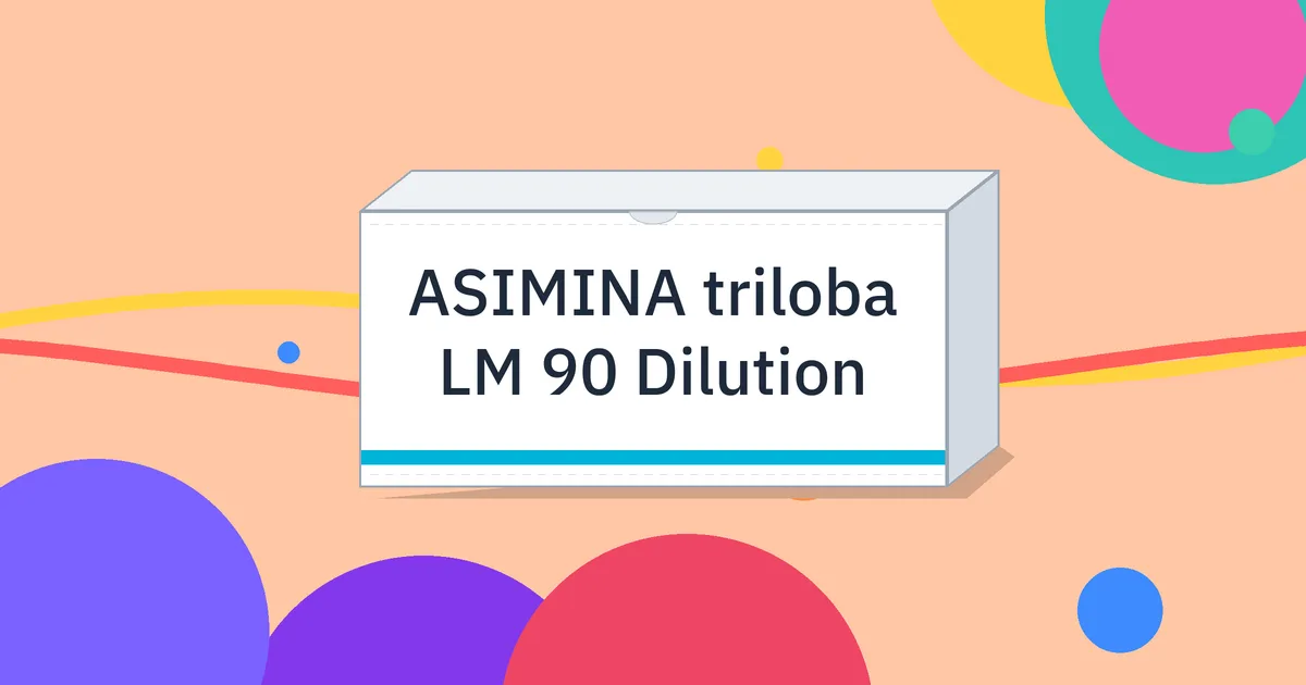 Symbolbild: Packung mit der Aufschrift ASIMINA triloba LM 90 Dilution (PZN 13402496) – Verfügbarkeit und Bezug in Apotheken in Frankfurt am Main