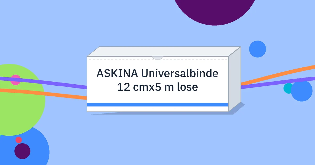 Symbolbild: Packung mit der Aufschrift ASKINA Universalbinde 12 cmx5 m lose (PZN 12736410) – Verfügbarkeit und Bezug in Apotheken in Frankfurt am Main