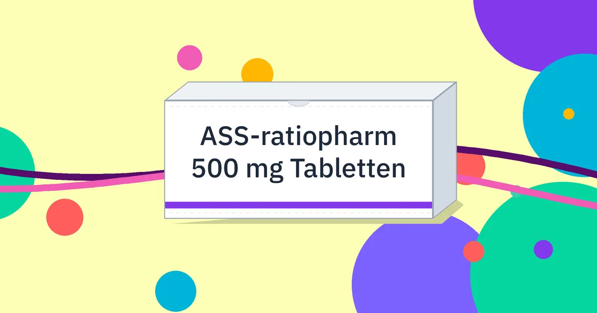 Symbolbild: Packung mit der Aufschrift ASS-ratiopharm 500 mg Tabletten (PZN 03404867) – Verfügbarkeit und Bezug in Apotheken in Frankfurt am Main