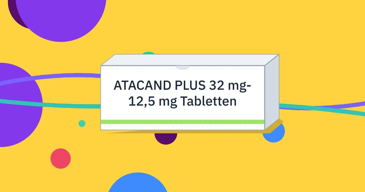 Symbolbild: Packung mit der Aufschrift ATACAND PLUS 32 mg-12,5 mg Tabletten (PZN 17164912) – Verfügbarkeit und Bezug in Apotheken in Frankfurt am Main