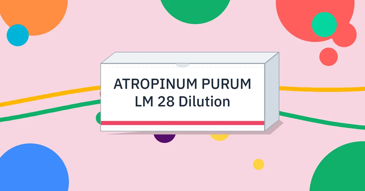 Symbolbild: Packung mit der Aufschrift ATROPINUM PURUM LM 28 Dilution (PZN 12782686) – Verfügbarkeit und Bezug in Apotheken in Frankfurt am Main