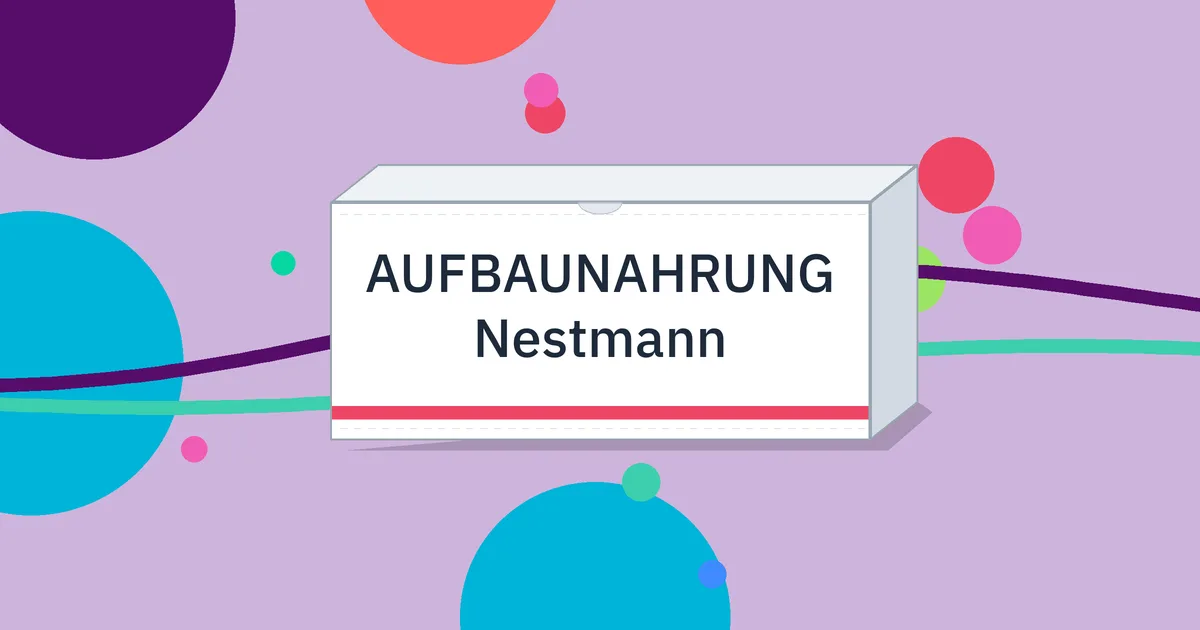 Symbolbild: Packung mit der Aufschrift AUFBAUNAHRUNG Nestmann (PZN 00718772) – Verfügbarkeit und Bezug in Apotheken in Frankfurt am Main