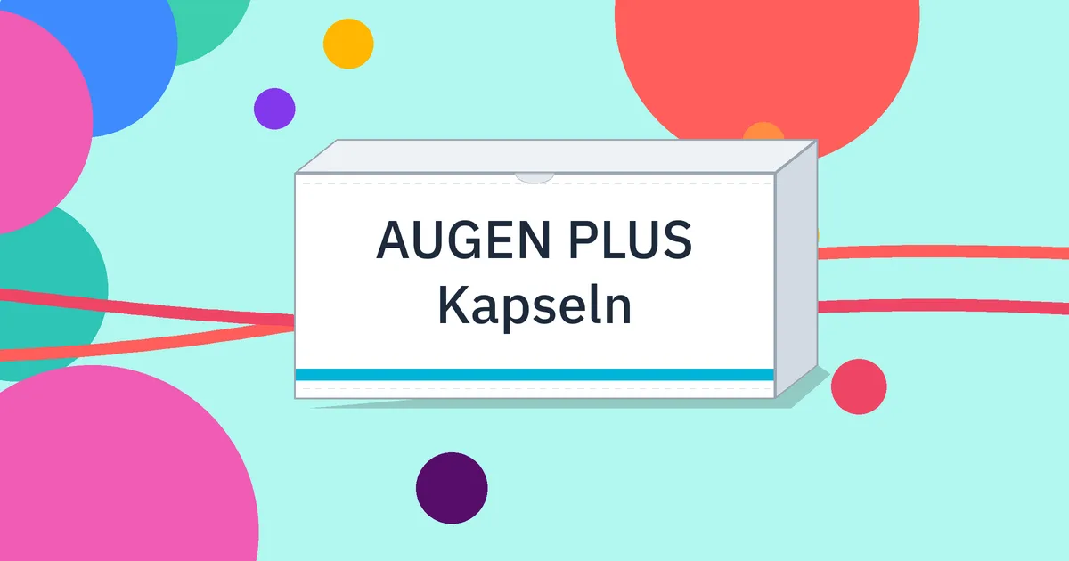 Symbolbild: Packung mit der Aufschrift AUGEN PLUS Kapseln (PZN 19337475) – Verfügbarkeit und Bezug in Apotheken in Frankfurt am Main