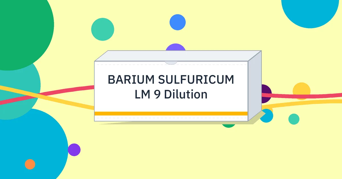 Symbolbild: Packung mit der Aufschrift BARIUM SULFURICUM LM 9 Dilution (PZN 13380122) – Verfügbarkeit und Bezug in Apotheken in Frankfurt am Main