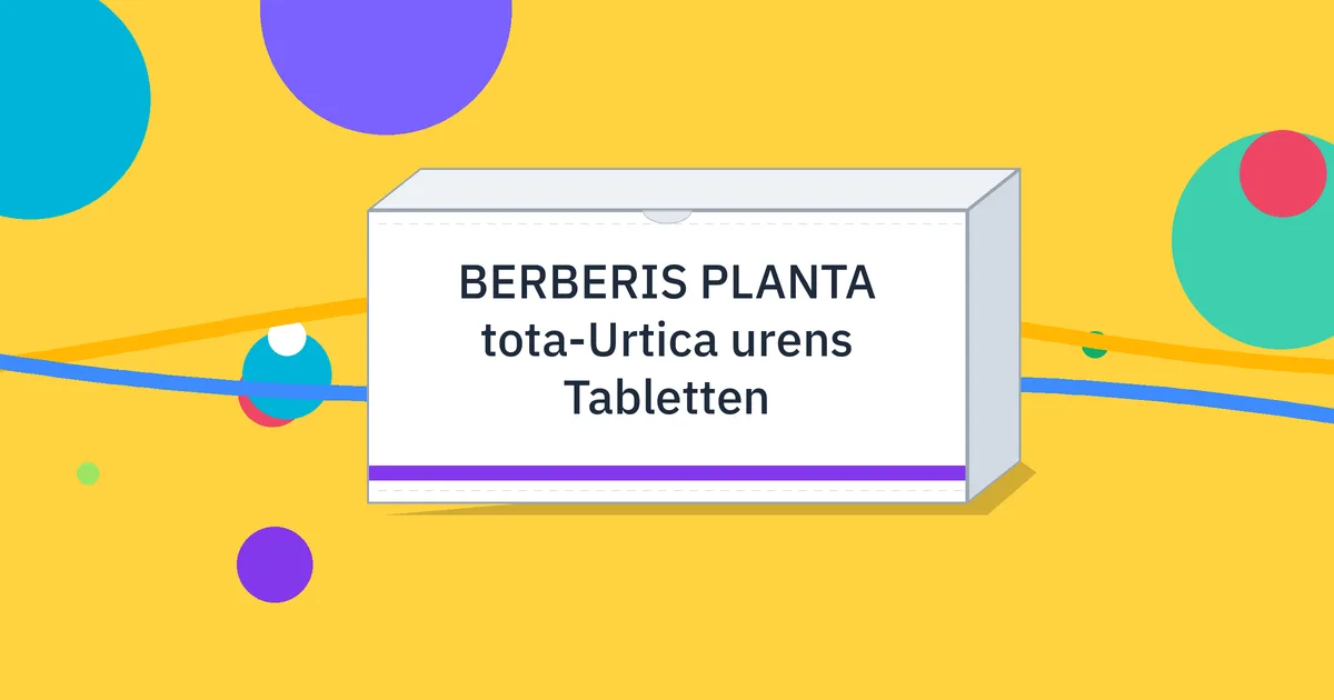 Symbolbild: Packung mit der Aufschrift BERBERIS PLANTA tota-Urtica urens Tabletten (PZN 08524866) – Verfügbarkeit und Bezug in Apotheken in Frankfurt am Main