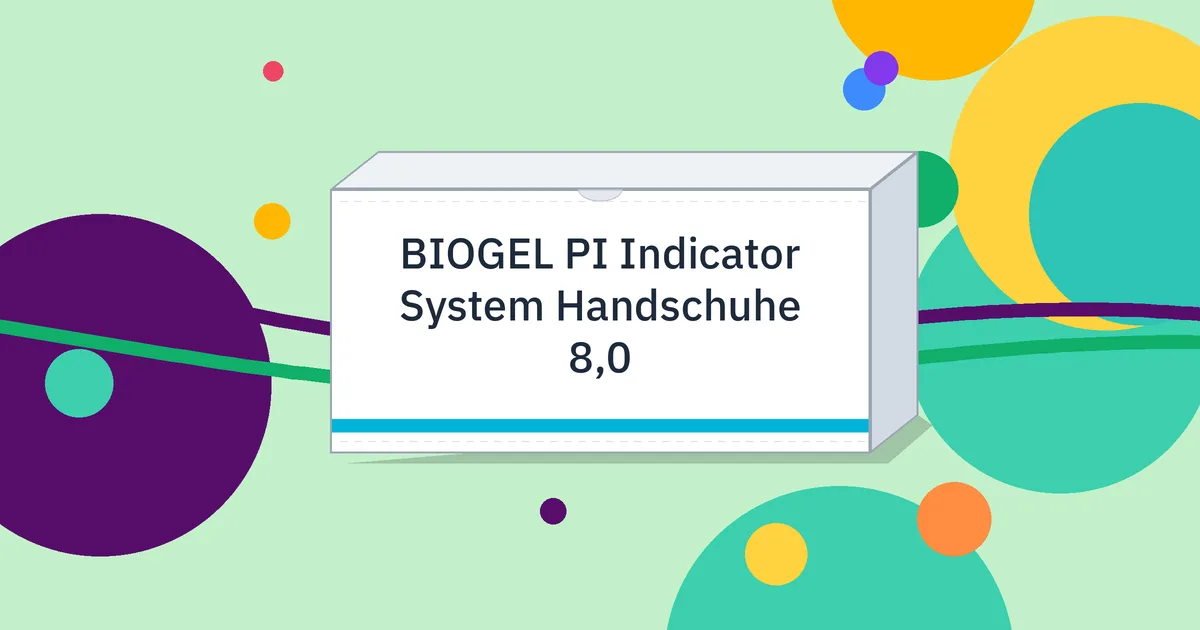 Symbolbild: Packung mit der Aufschrift BIOGEL PI Indicator System Handschuhe 8,0 (PZN 04702029) – Verfügbarkeit und Bezug in Apotheken in Frankfurt am Main
