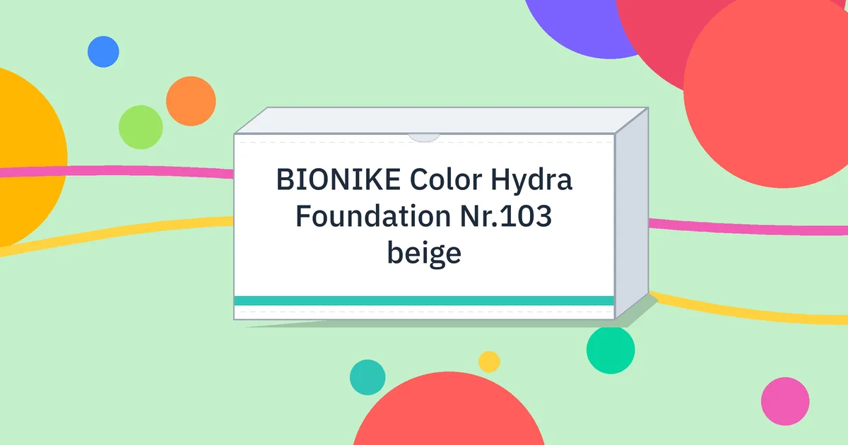 Symbolbild: Packung mit der Aufschrift BIONIKE Color Hydra Foundation Nr.103 beige (PZN 12606274) – Verfügbarkeit und Bezug in Apotheken in Frankfurt am Main
