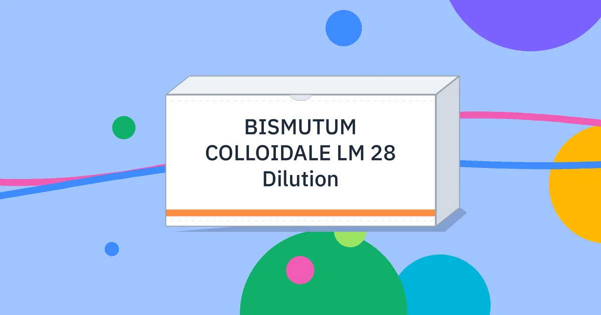 Symbolbild: Packung mit der Aufschrift BISMUTUM COLLOIDALE LM 28 Dilution (PZN 13386343) – Verfügbarkeit und Bezug in Apotheken in Frankfurt am Main