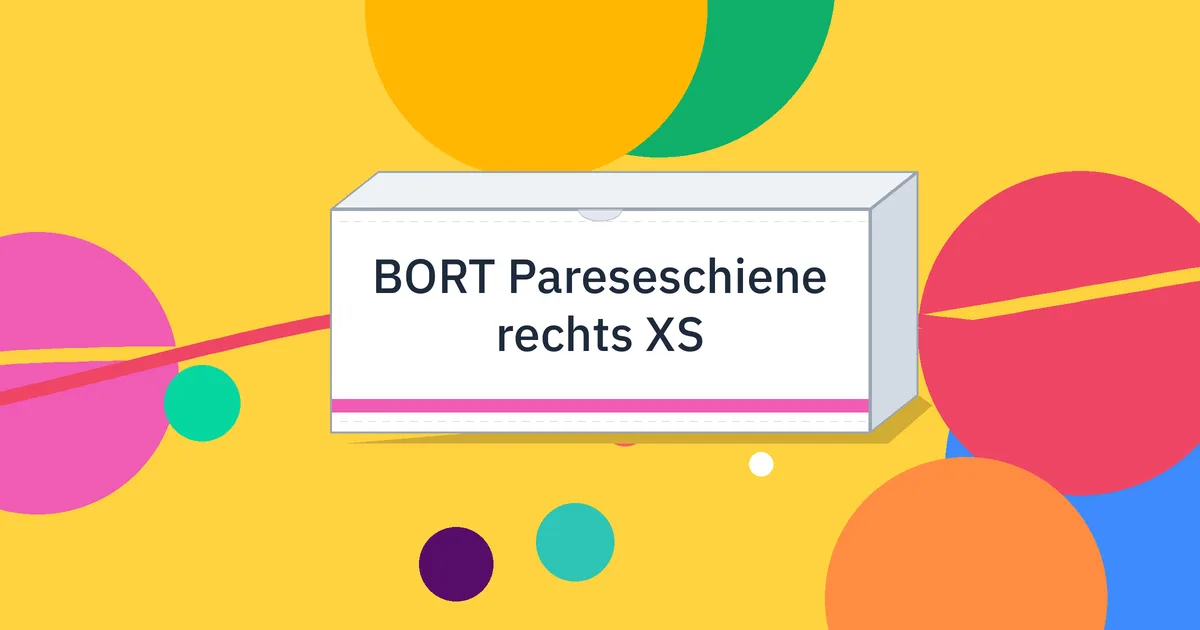 Symbolbild: Packung mit der Aufschrift BORT Pareseschiene rechts XS (PZN 06156714) – Verfügbarkeit und Bezug in Apotheken in Frankfurt am Main