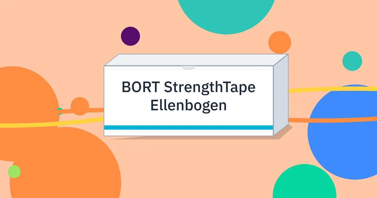 Symbolbild: Packung mit der Aufschrift BORT StrengthTape Ellenbogen (PZN 08777194) – Verfügbarkeit und Bezug in Apotheken in Frankfurt am Main