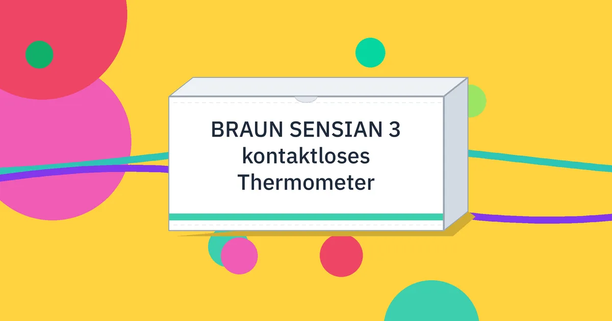 Symbolbild: Packung mit der Aufschrift BRAUN SENSIAN 3 kontaktloses Thermometer (PZN 16851266) – Verfügbarkeit und Bezug in Apotheken in Frankfurt am Main