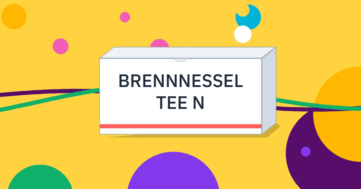 Symbolbild: Packung mit der Aufschrift BRENNNESSEL TEE N (PZN 19818335) – Verfügbarkeit und Bezug in Apotheken in Frankfurt am Main