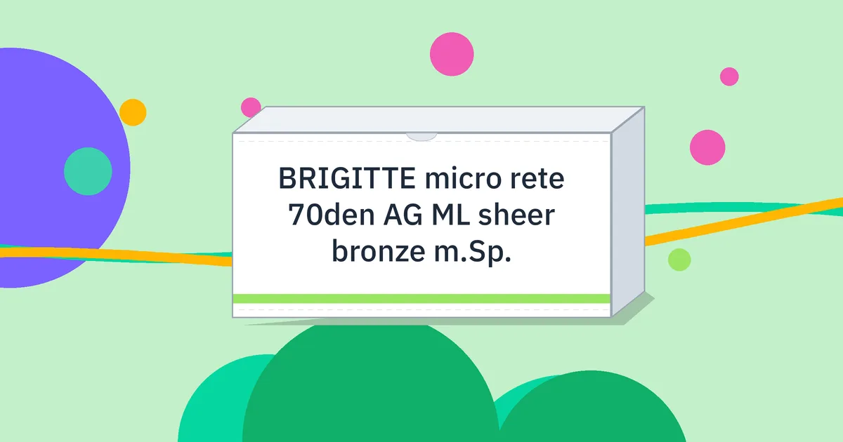 Symbolbild: Packung mit der Aufschrift BRIGITTE micro rete 70den AG ML sheer bronze m.Sp. (PZN 16183250) – Verfügbarkeit und Bezug in Apotheken in Frankfurt am Main
