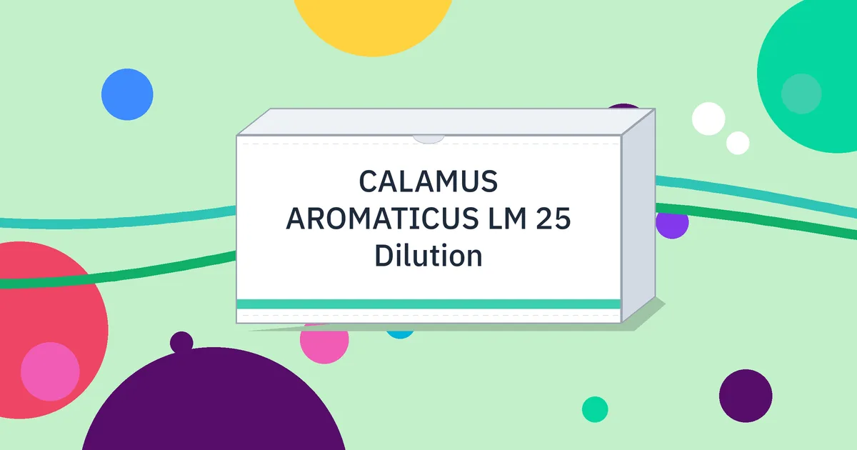 Symbolbild: Packung mit der Aufschrift CALAMUS AROMATICUS LM 25 Dilution (PZN 13404992) – Verfügbarkeit und Bezug in Apotheken in Frankfurt am Main