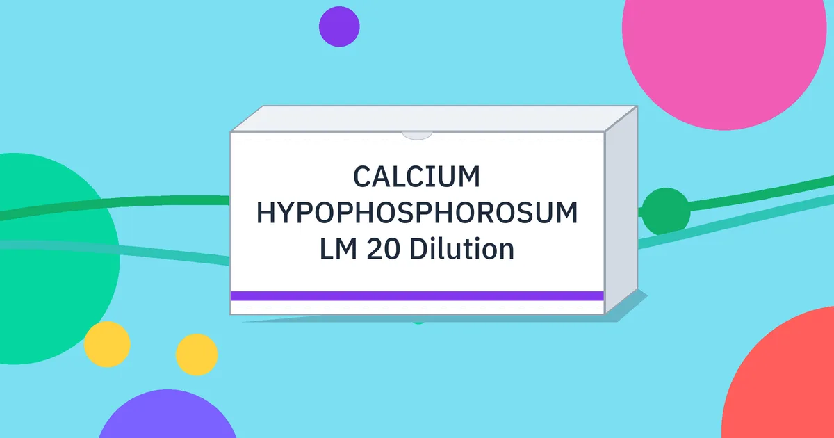 Symbolbild: Packung mit der Aufschrift CALCIUM HYPOPHOSPHOROSUM LM 20 Dilution (PZN 13408889) – Verfügbarkeit und Bezug in Apotheken in Frankfurt am Main