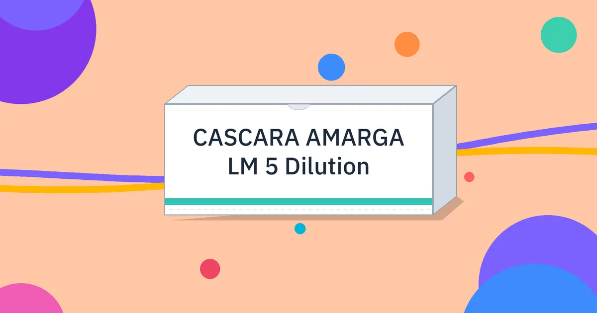 Symbolbild: Packung mit der Aufschrift CASCARA AMARGA LM 5 Dilution (PZN 13432327) – Verfügbarkeit und Bezug in Apotheken in Frankfurt am Main
