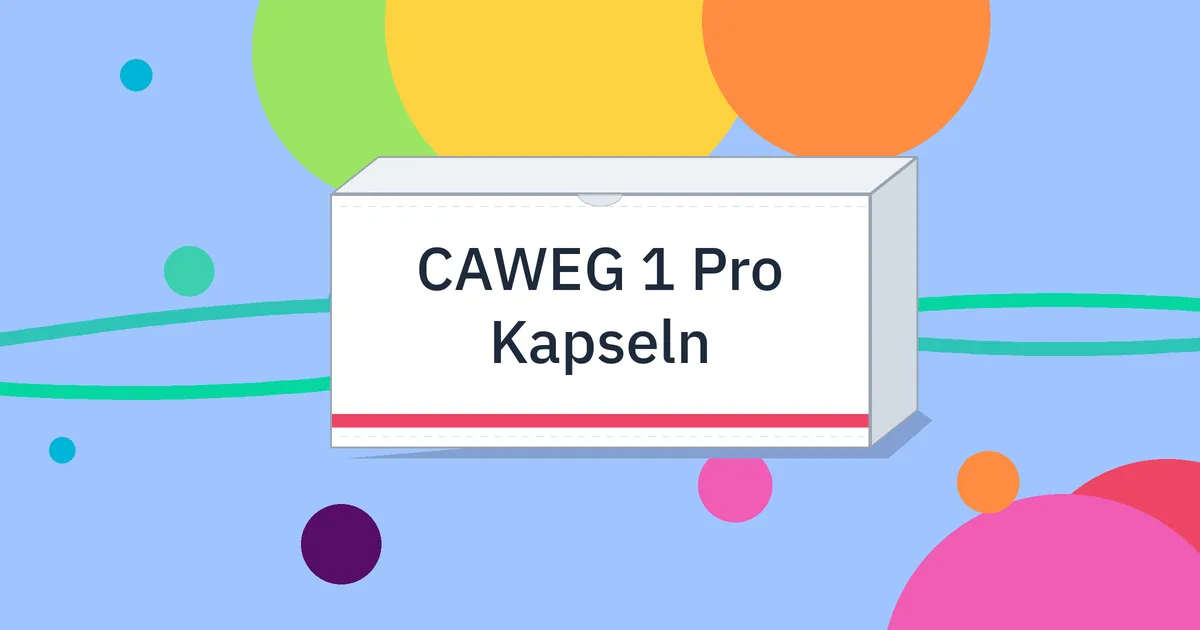 Symbolbild: Packung mit der Aufschrift CAWEG 1 Pro Kapseln (PZN 12642471) – Verfügbarkeit und Bezug in Apotheken in Frankfurt am Main