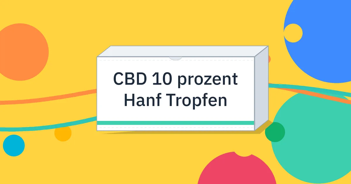 Symbolbild: Packung mit der Aufschrift CBD 10 prozent Hanf Tropfen (PZN 15266732) – Verfügbarkeit und Bezug in Apotheken in Frankfurt am Main