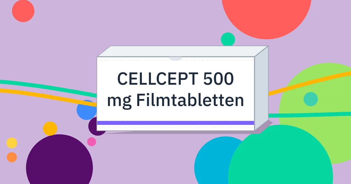 Symbolbild: Packung mit der Aufschrift CELLCEPT 500 mg Filmtabletten (PZN 05717487) – Verfügbarkeit und Bezug in Apotheken in Frankfurt am Main