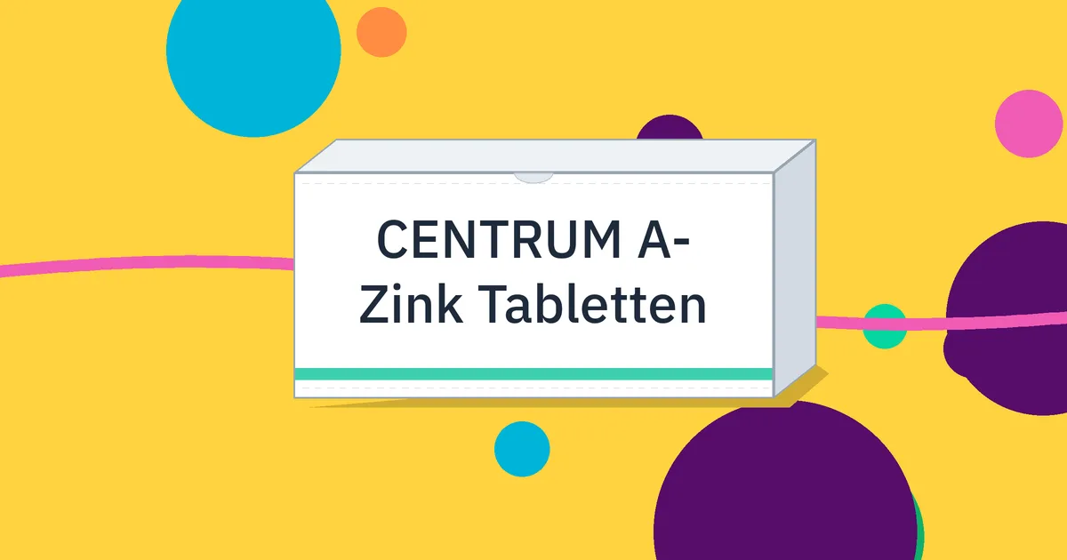 Symbolbild: Packung mit der Aufschrift CENTRUM A-Zink Tabletten (PZN 14170473) – Verfügbarkeit und Bezug in Apotheken in Frankfurt am Main