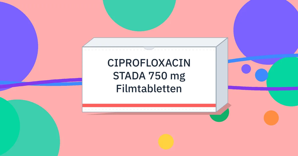 Symbolbild: Packung mit der Aufschrift CIPROFLOXACIN STADA 750 mg Filmtabletten (PZN 01592882) – Verfügbarkeit und Bezug in Apotheken in Frankfurt am Main