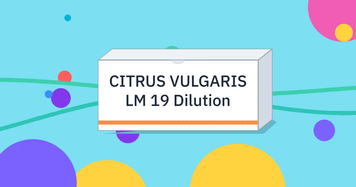 Symbolbild: Packung mit der Aufschrift CITRUS VULGARIS LM 19 Dilution (PZN 12821831) – Verfügbarkeit und Bezug in Apotheken in Frankfurt am Main