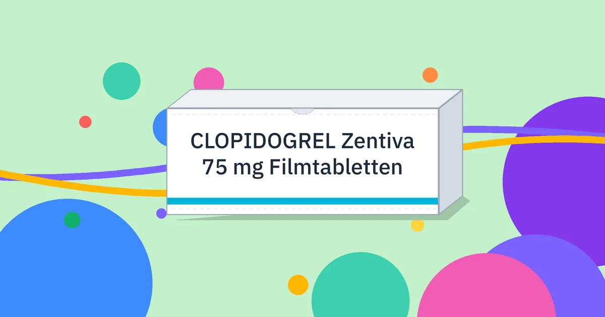Symbolbild: Packung mit der Aufschrift CLOPIDOGREL Zentiva 75 mg Filmtabletten (PZN 09468124) – Verfügbarkeit und Bezug in Apotheken in Frankfurt am Main