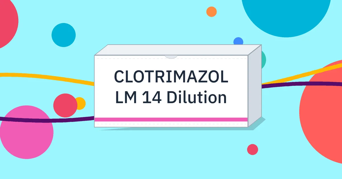 Symbolbild: Packung mit der Aufschrift CLOTRIMAZOL LM 14 Dilution (PZN 12822670) – Verfügbarkeit und Bezug in Apotheken in Frankfurt am Main