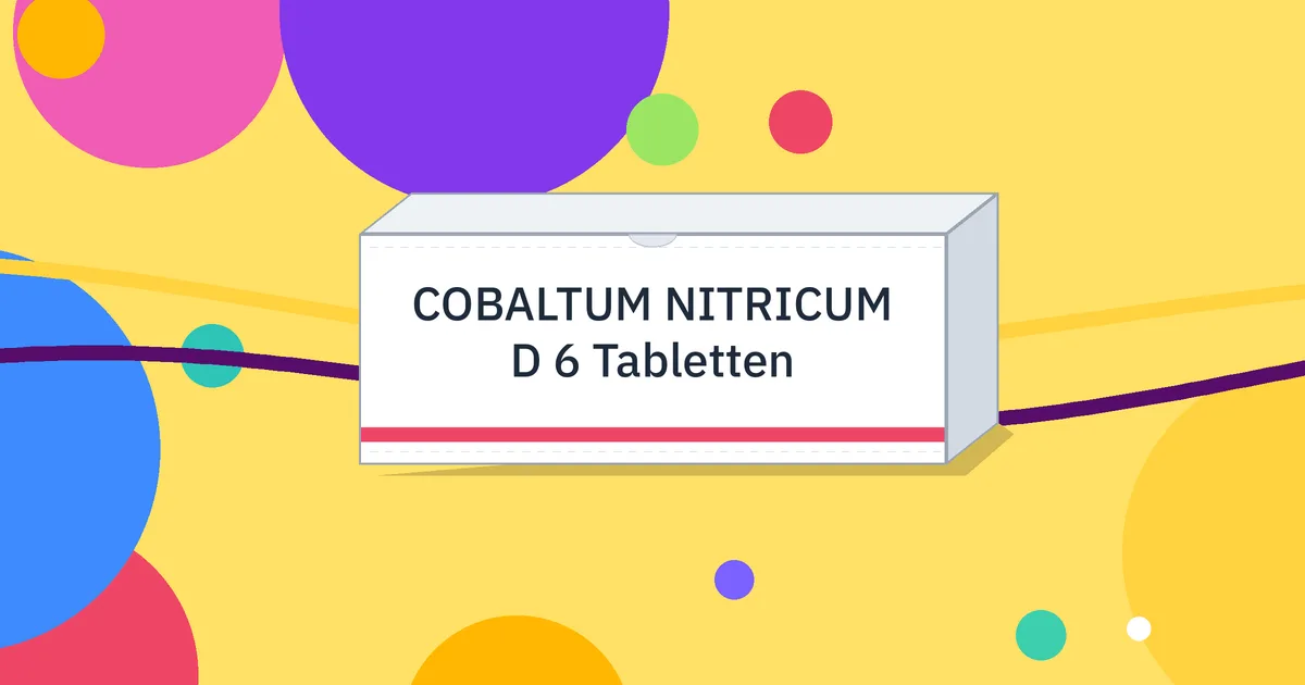 Symbolbild: Packung mit der Aufschrift COBALTUM NITRICUM D 6 Tabletten (PZN 04212940) – Verfügbarkeit und Bezug in Apotheken in Frankfurt am Main